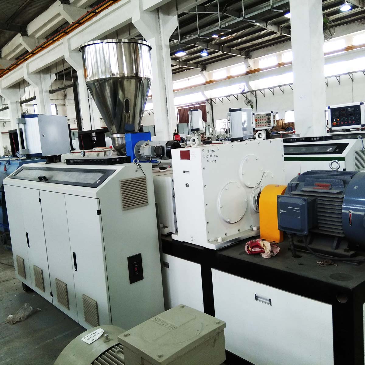 Conical Twin Screw Extruder for PVC Profile Manufacturers in Gujarat ...